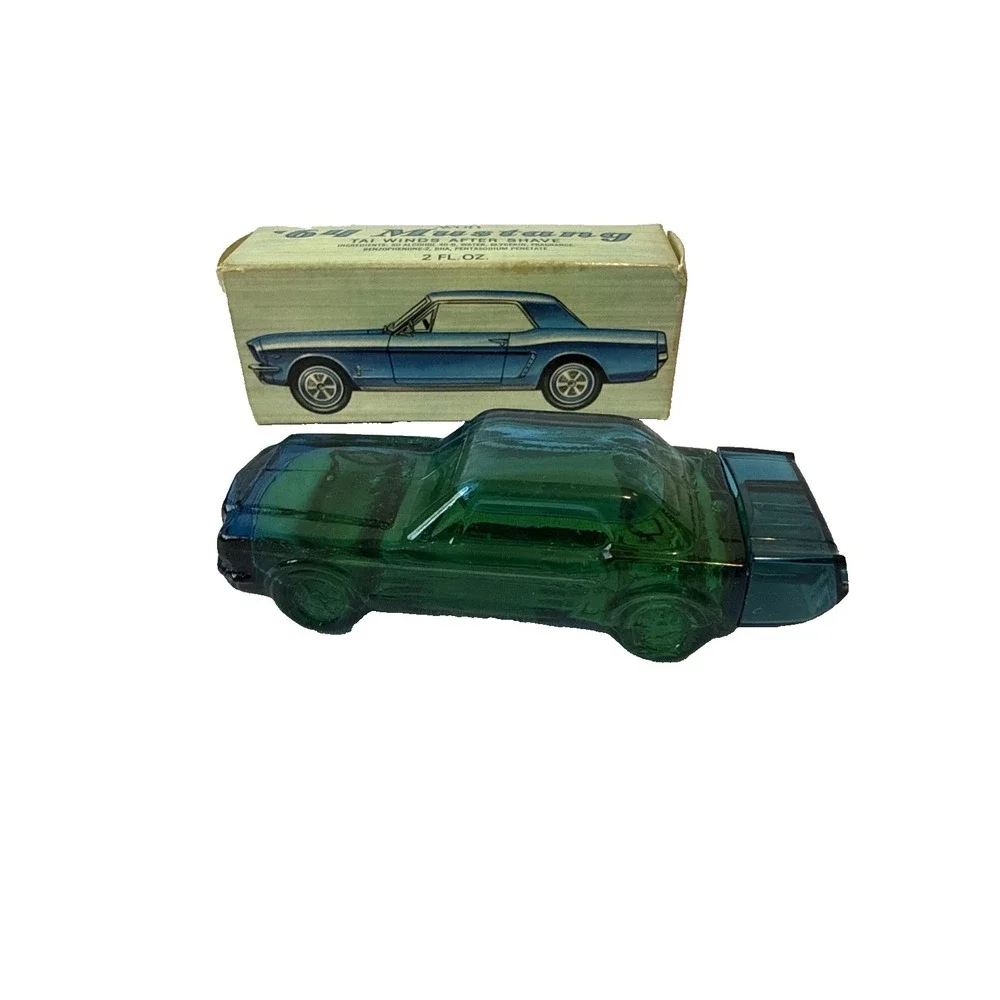 Avon | Accents | Vintage Avon 964 Ford Mustang Blue Glass After Shave ...
